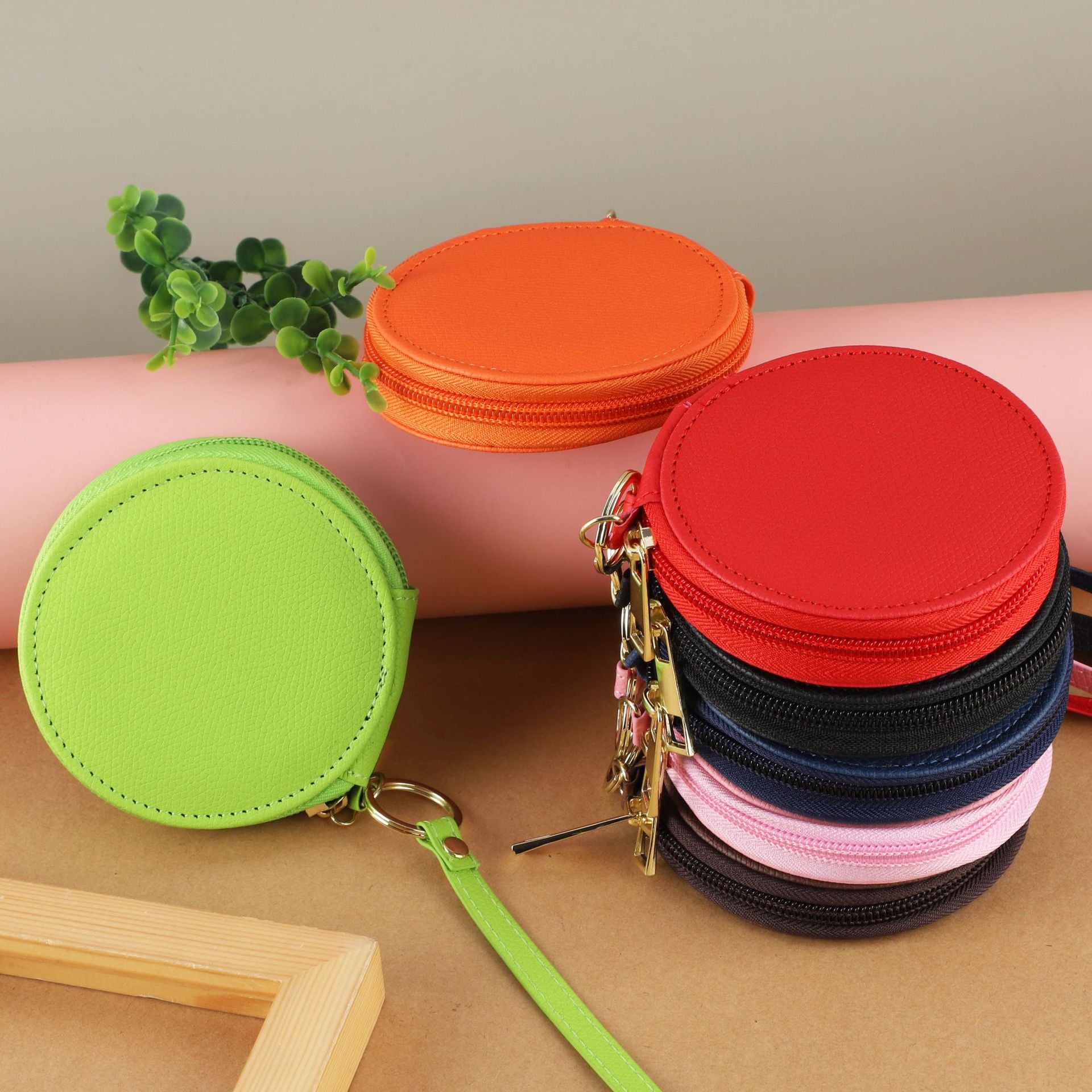 Round Environmental Protection Cute Simple Zipper Coin Purses – Glarebag